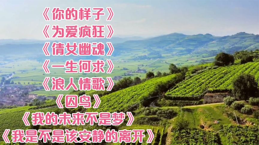 《你的样子》《为爱疯狂》《倩女幽魂》《一生何求》《囚鸟》