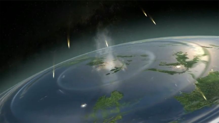 小行星撞击地球,视觉震撼