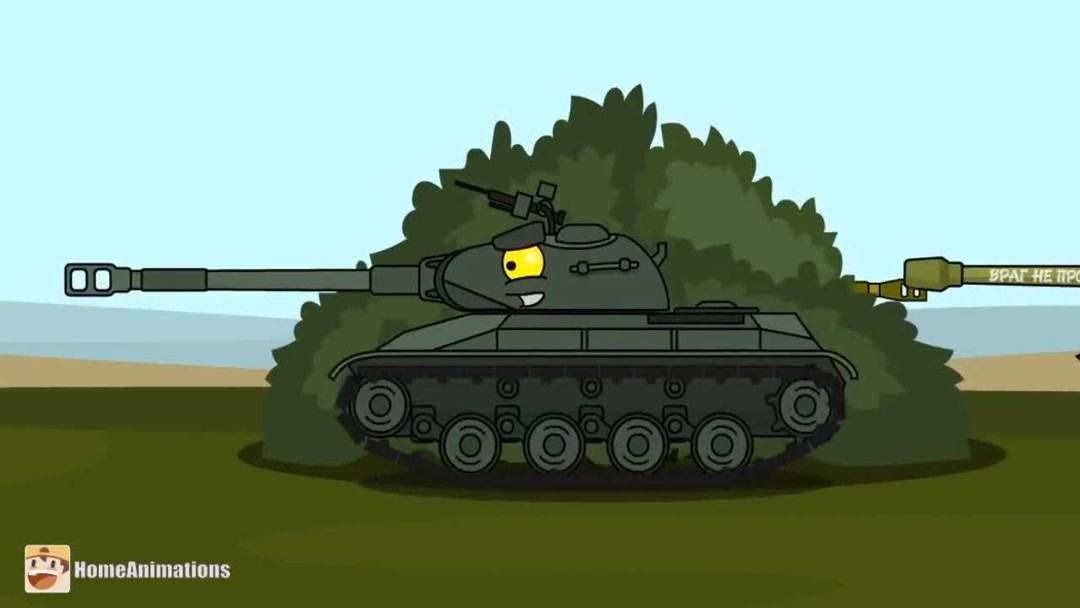 坦克动画世界:小坦克绕到敌人身后,全歼敌军