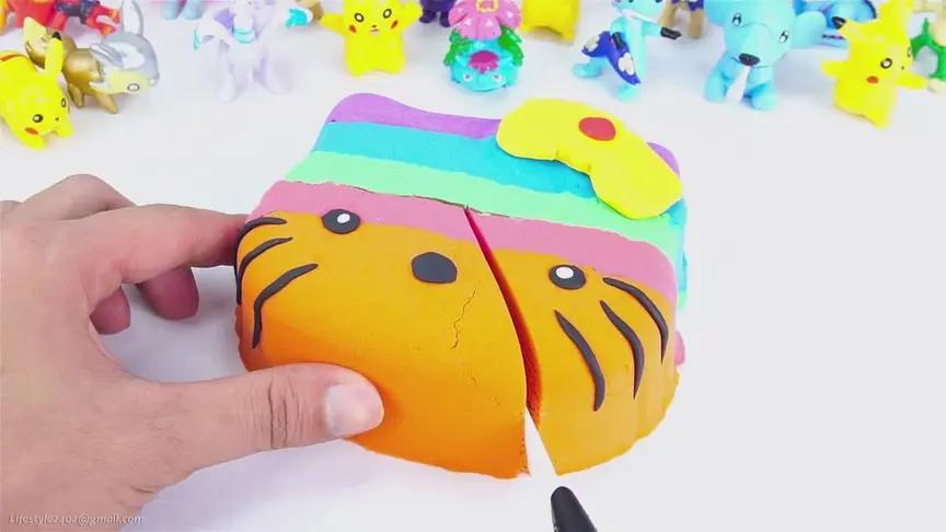 益智动画,用太空沙手工diy制作HelloKitty