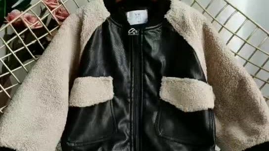 #童装# 羊羔毛小皮衣有木有帅到你