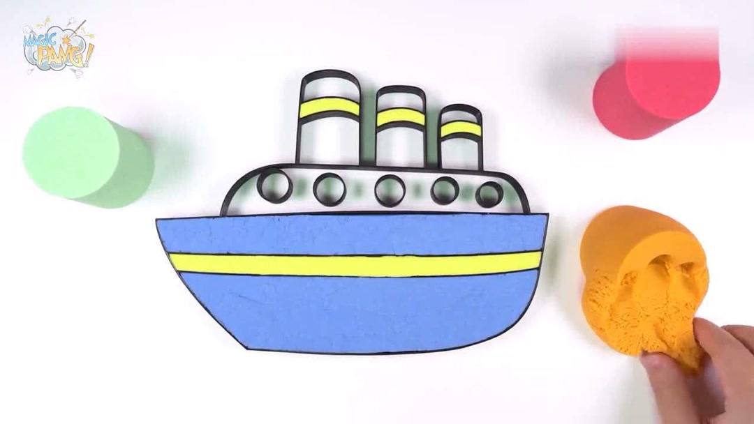 亲子早教益智玩具_太空沙填充模具轮船制作模型蛋糕