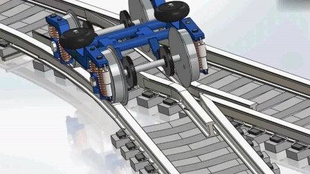 动画演示火车变轨原理,很形象,简单明了