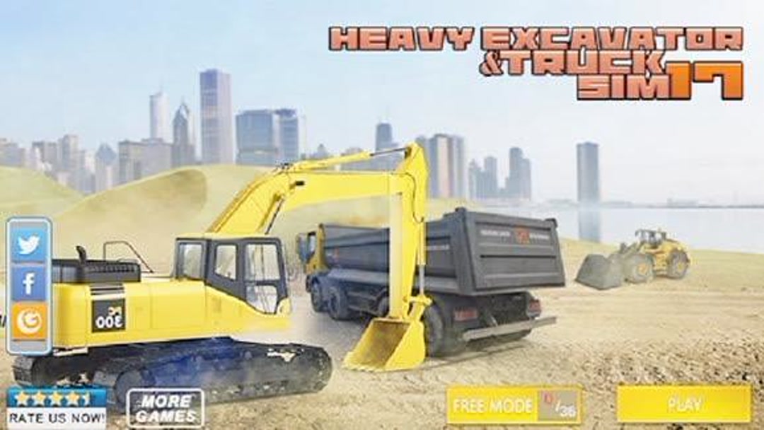 大型挖掘机模拟工作 工程车和卡车模拟游戏