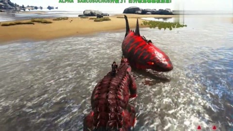 方舟生存进化-VS系列精英巨齿鲨VS精英鳄鱼谁更厉害