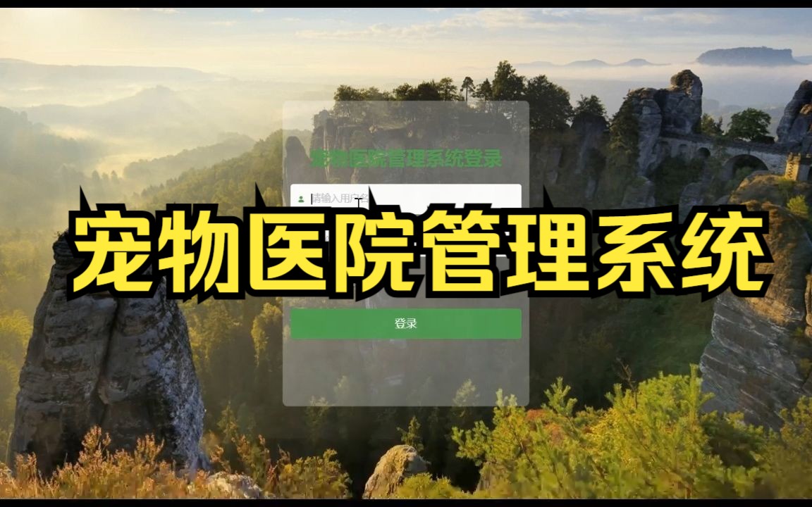 275宠物医院管理系统【计算机毕业设计ssm】