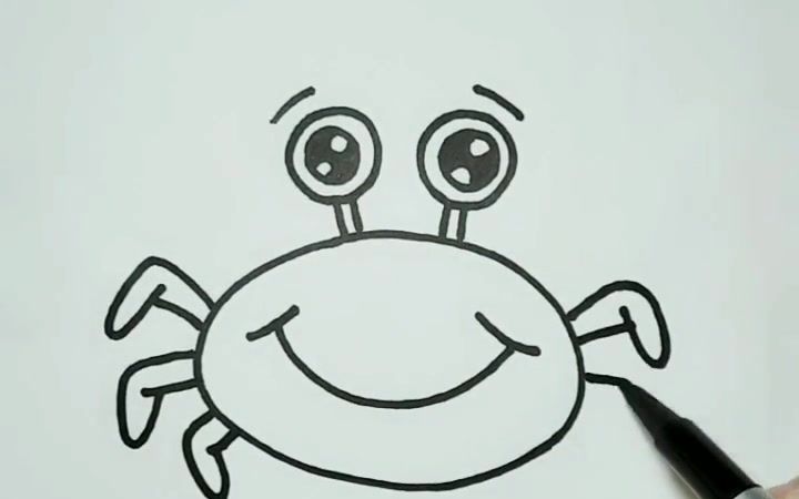 【简笔画】教你简笔画画螃蟹