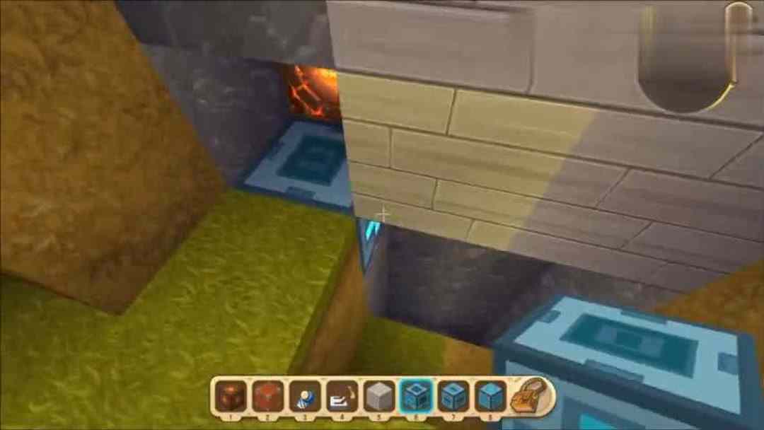 迷你世界:开关控制的地心门制作教学,隐藏地心门制作教学