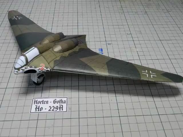 【纸模制作】Ho-229a纸模制作,YouTube转载ナオ频道