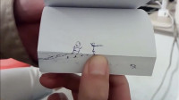 翻页动画:火柴人,大神一小时逐帧完成
