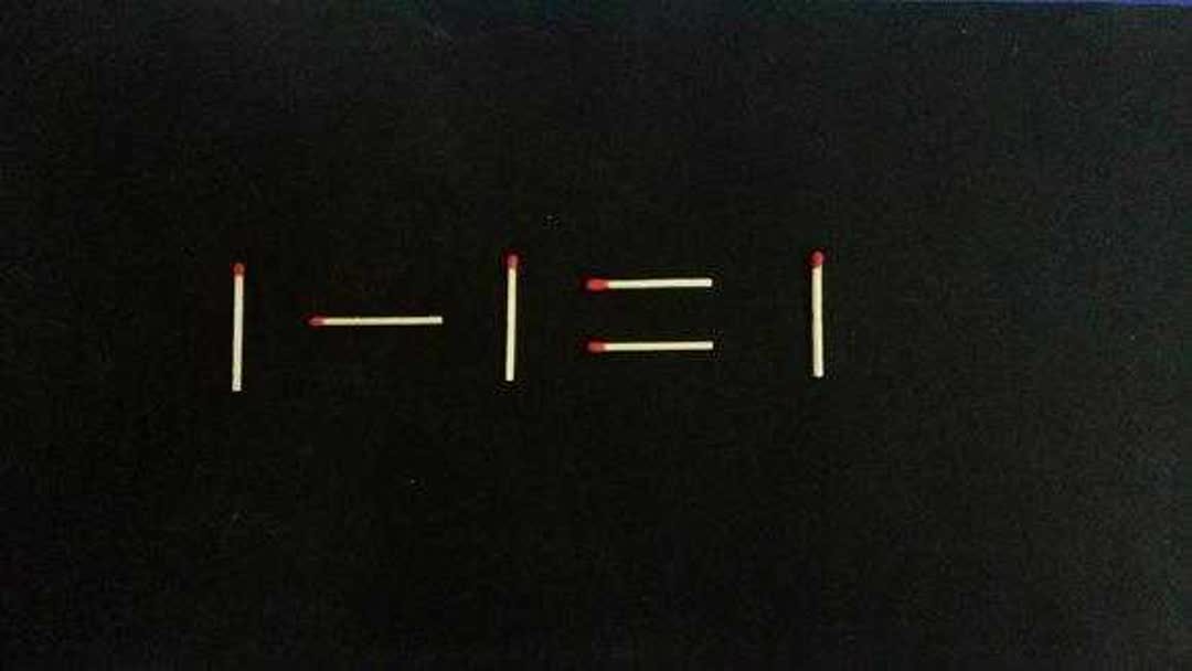 1-1=1移动一根火柴使等式成立,只有3%的人能想到3种方法,你能想到几种?