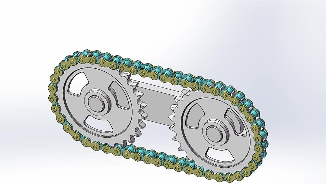 solidworks动画教程 链条链轮传动