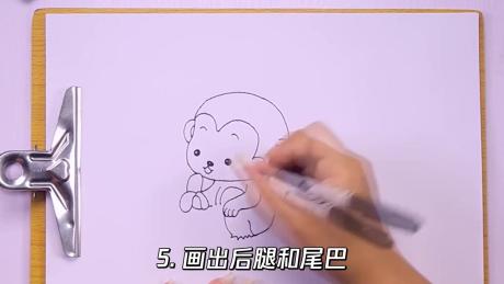 一幅小猴子的简笔画怎么画