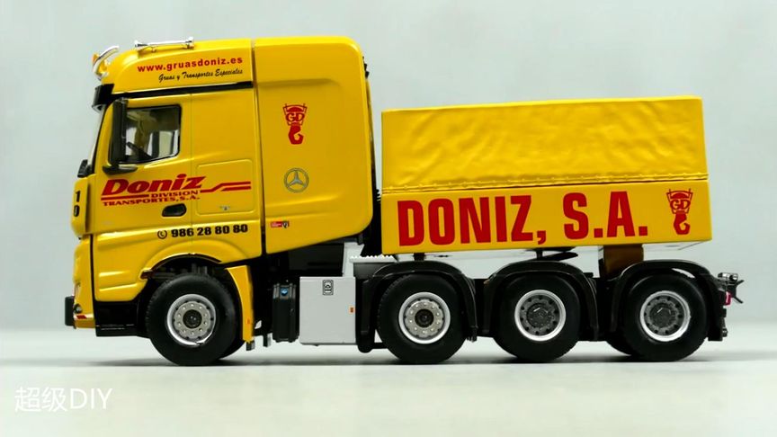 WSI Mercedes-Benz 1:50 奔驰卡车模型带拖车模型详细测试视频