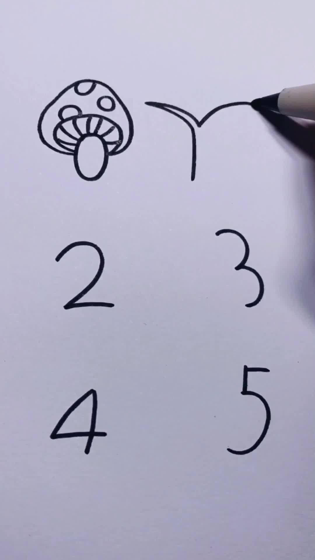 有趣的数字简笔画