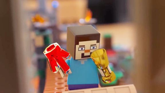我的世界乐高格子动画 盗窃古堡的财富