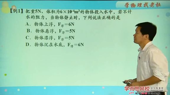 (3)物体浮沉条件及应用例1-例6