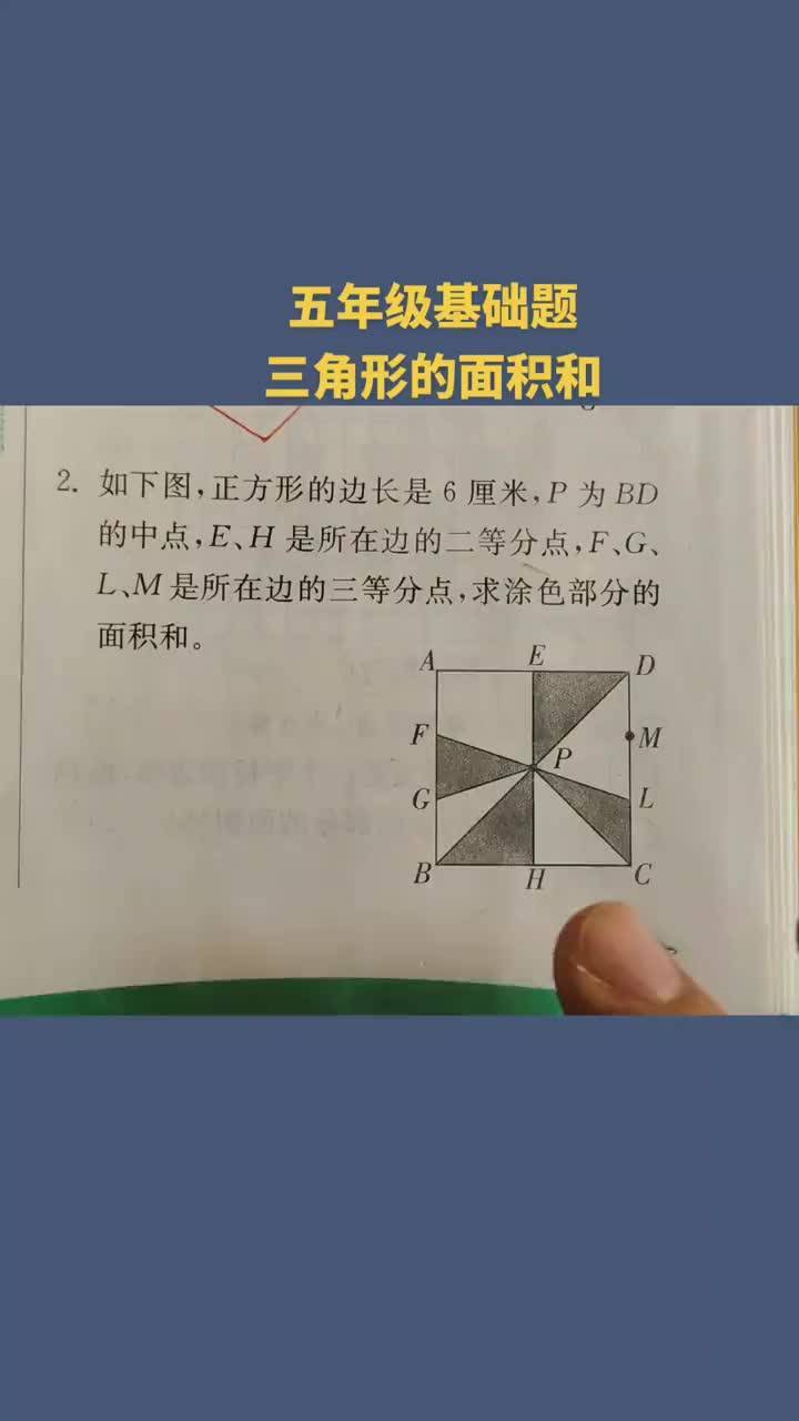 五年级基础题,三角形的面积和