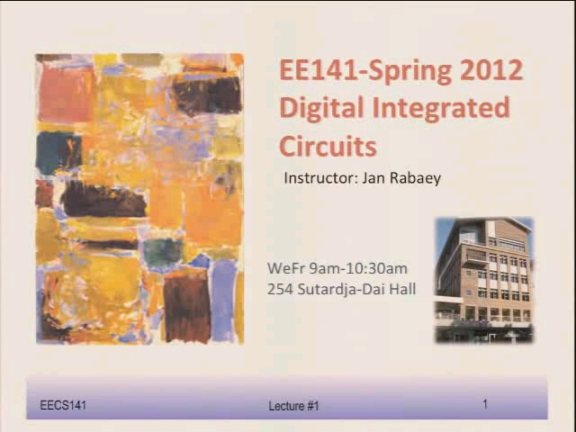 【数字集成电路设计】L1 @Prof. Rabaey@UC Berkeley