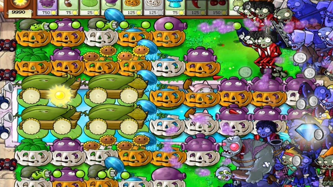 植物大战僵尸搞笑:无敌版植物太吓人了 巨人僵尸都过不去