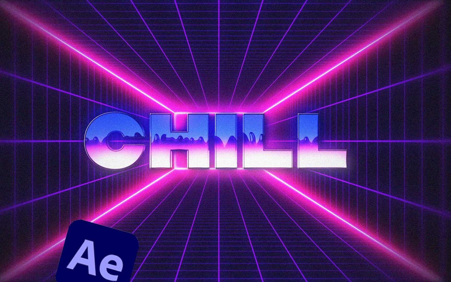 After Effects 教程 - 复古网格运动效果/Retro sports effect