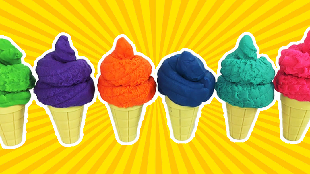 彩色甜筒藏惊喜 小钢琴小足球超可爱