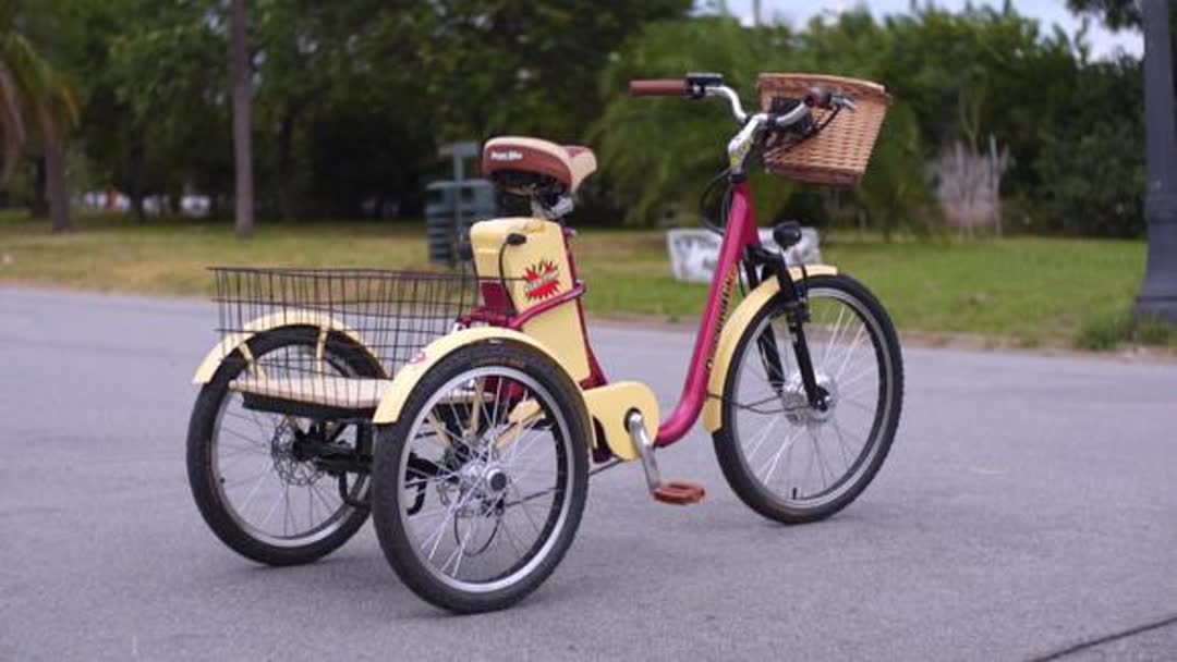 电动人力三轮车出门买菜拉货很实用