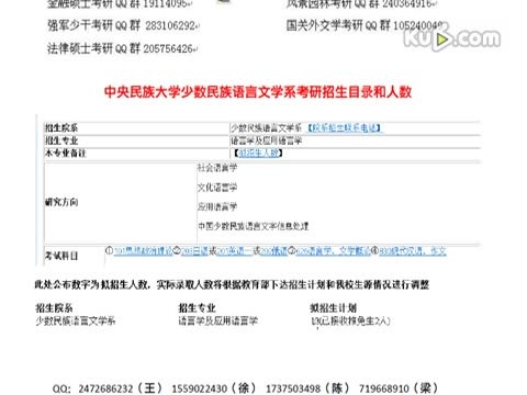 中央民族大学少数民族语言文学系语言学及应用语言学考研参考书目,...
