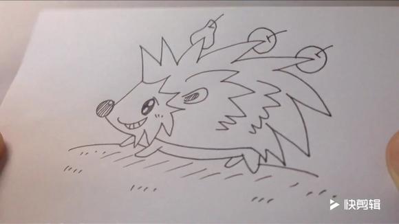 儿童学画画基础入门,简笔画教程视频,超可爱小刺猬的画法
