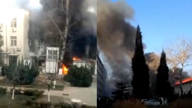 北京交通大学实验室突发爆炸,现场起火视频曝光