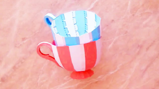 手工DIY教学,如何制作纸杯子