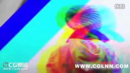 《CG驿站》动态色彩RGB分离失真图片展示幻灯片效果