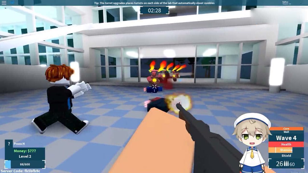 Roblox丧尸战争模拟器 守卫能量核心!末日世界丧尸来袭?