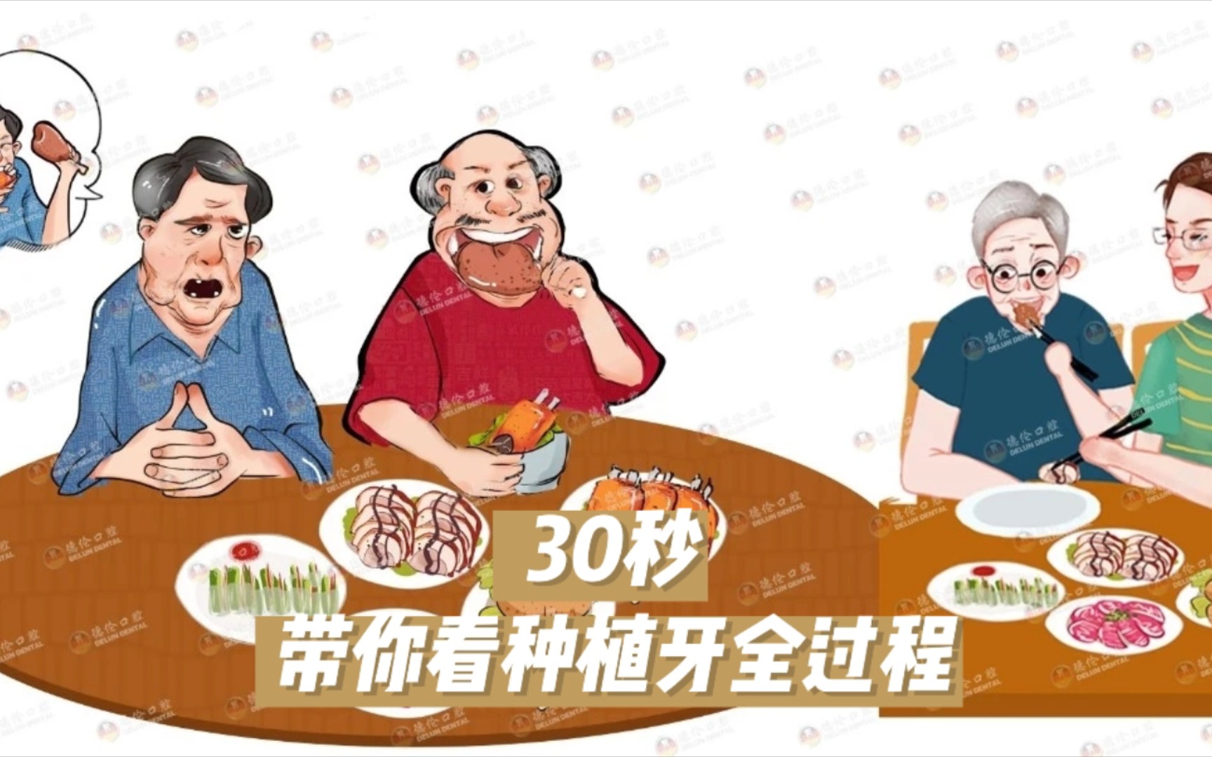 30秒3D动画带你看种植牙全过程