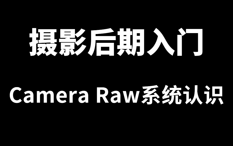 摄影后期入门Camera Raw转档调色教程_零基础学摄影