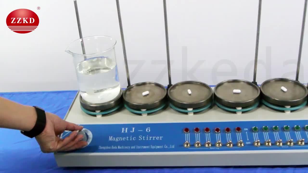 HJ-6多联磁力搅拌器的操作