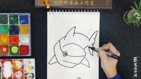 一分钟学会画鲨鱼