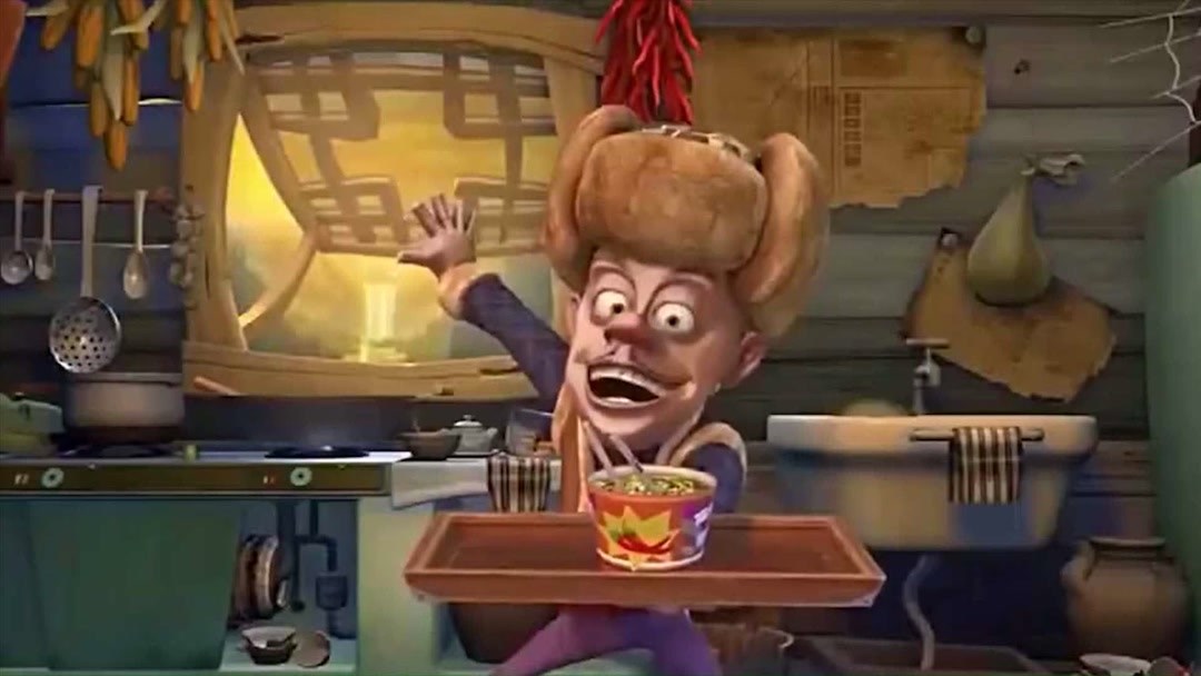 熊出没之过年:熊大熊二帮强哥干活,强哥却悄悄吃泡面,太不厚道