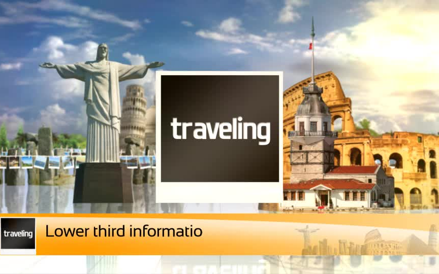 AE模板-世界著名建筑景点旅游公司片头折叠效果的景点介绍特效的...