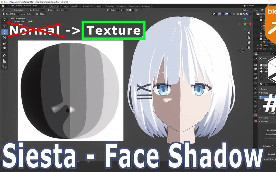 Blender 2.93制作动漫脸纹理阴影处理方法!