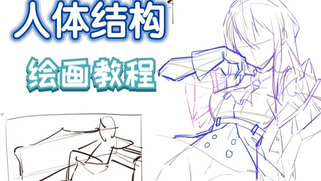 【绘画教程】适合萌新的人体结构保姆级教学,看完你还学不会画动漫...