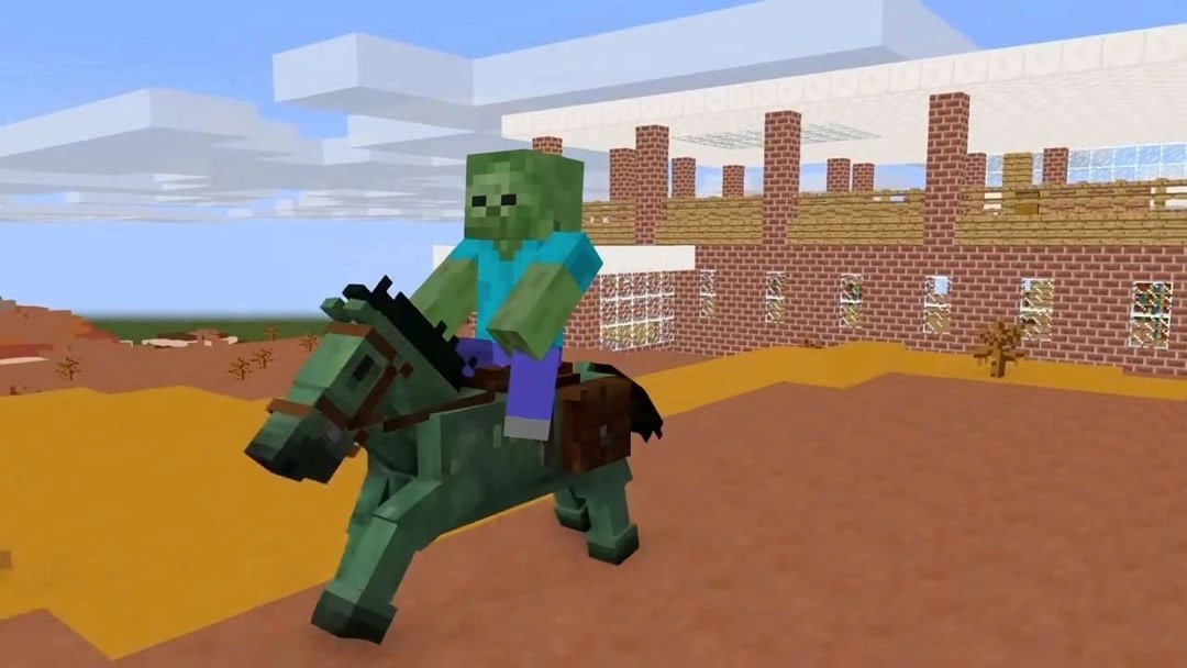 《我的世界》之原来小绿还是个骑马健将呢