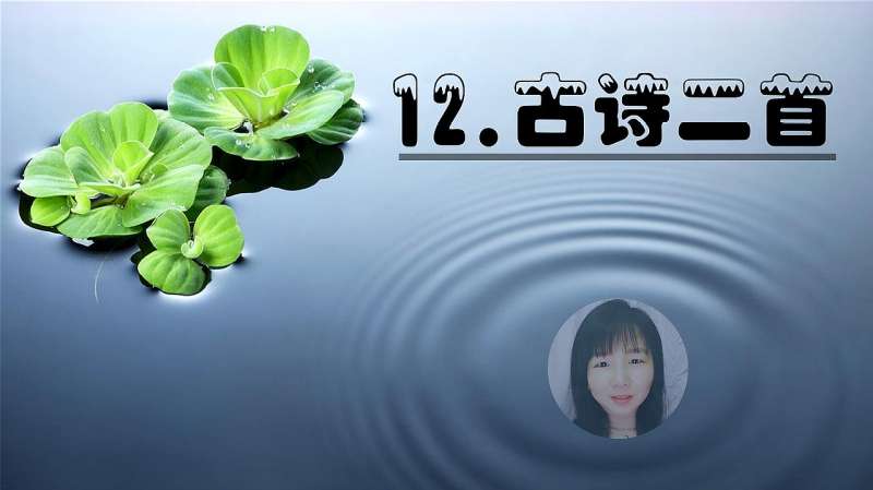 2020停课不停学部编版一年级语文下册课文12(古诗二首)课文部分