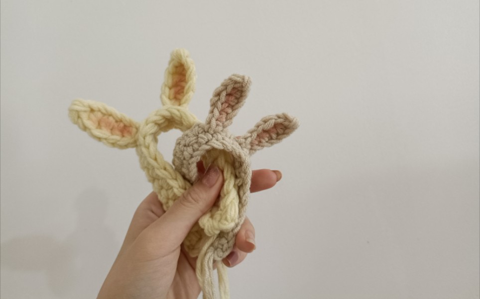 毛线兔子手环钩针编织视频教程