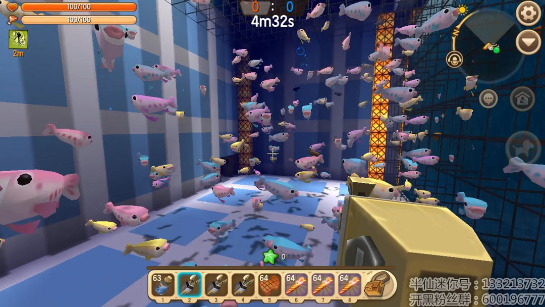 迷你世界:和多米一起玩钓鱼大赛,她这不是来找虐吗?