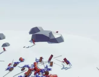 【冷叔解说】全面战争模拟器。进击的鸡巨人简直无敌.哲♂学生鸡人