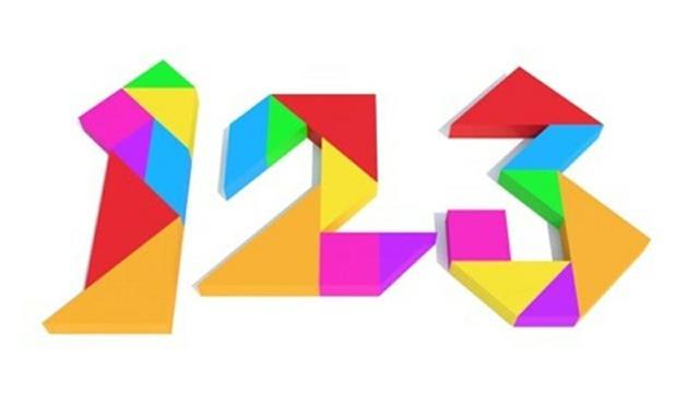 玩七巧板3D拼图 学习认识数字 幼儿童英语启蒙早教动画