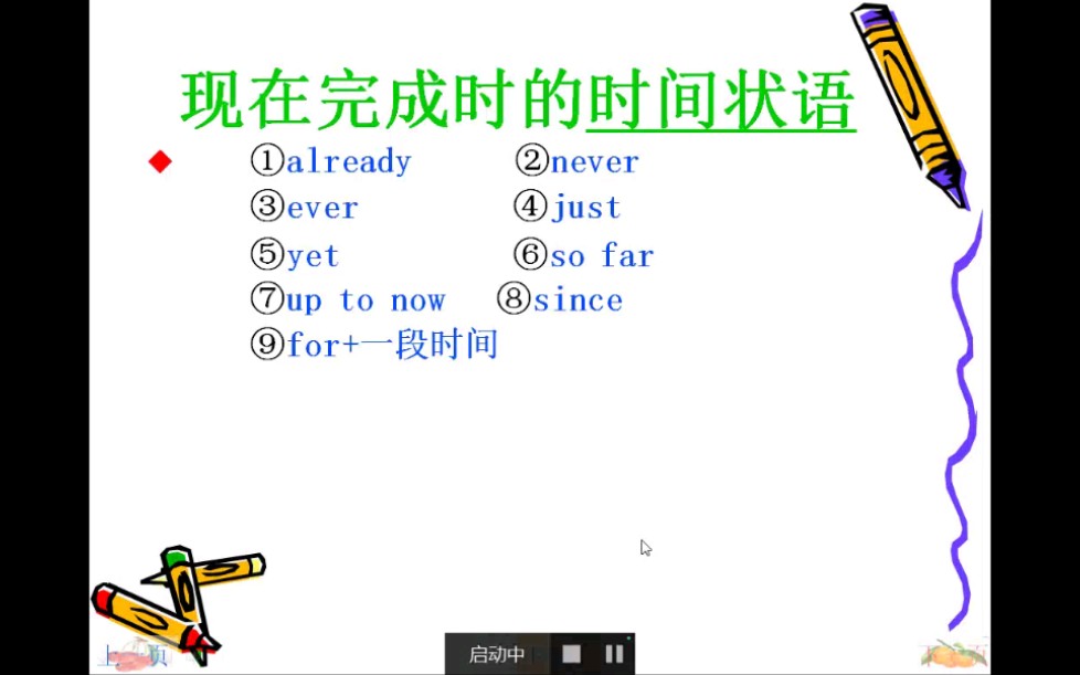 现在完成时的时间状语