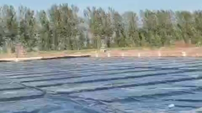 HDPE防水板施工焊接完成