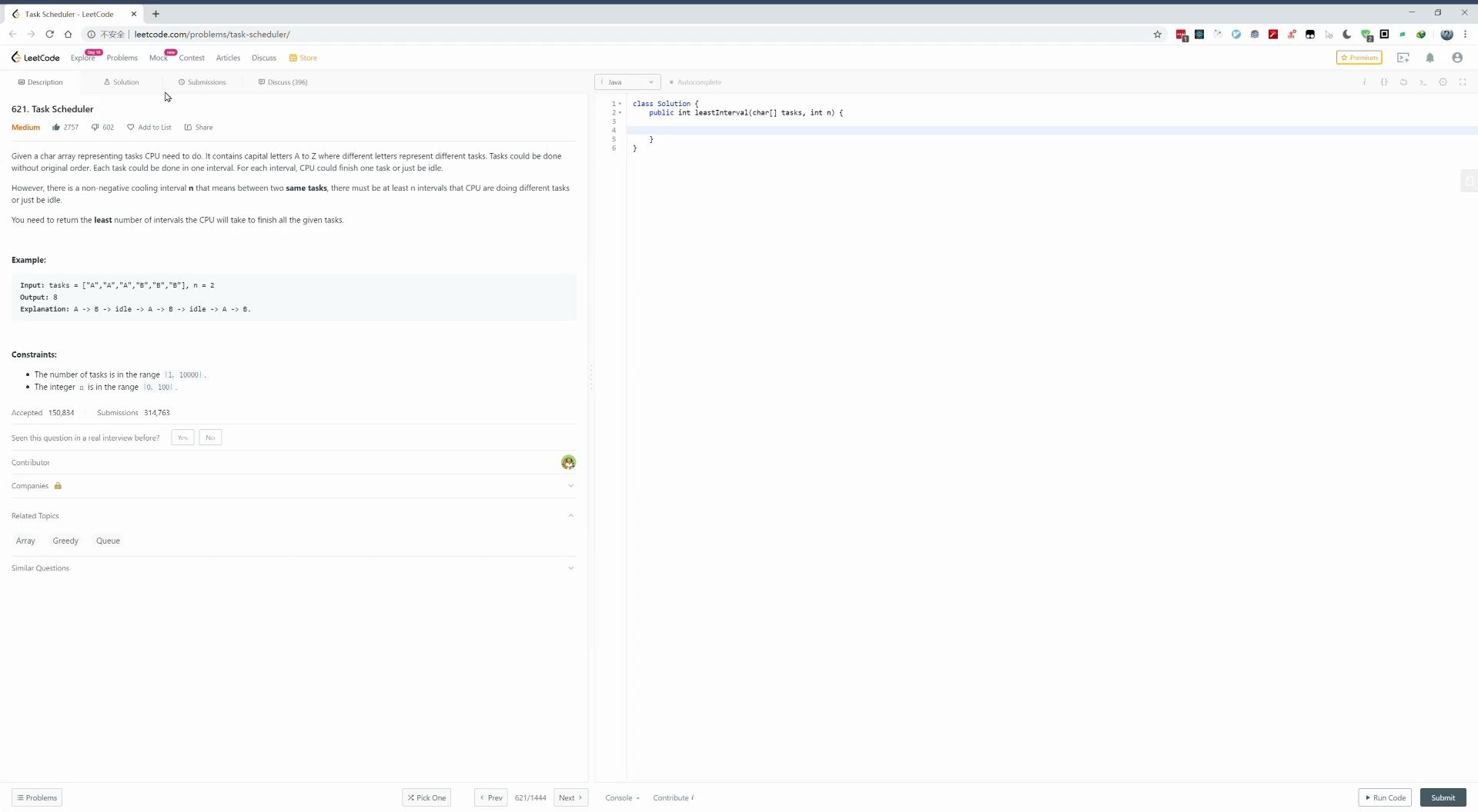 Task Scheduler - LeetCode